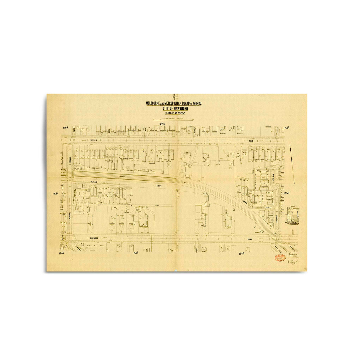 1903 Vintage Map of Hawthorn, Victoria, Australia – Vintage Maps