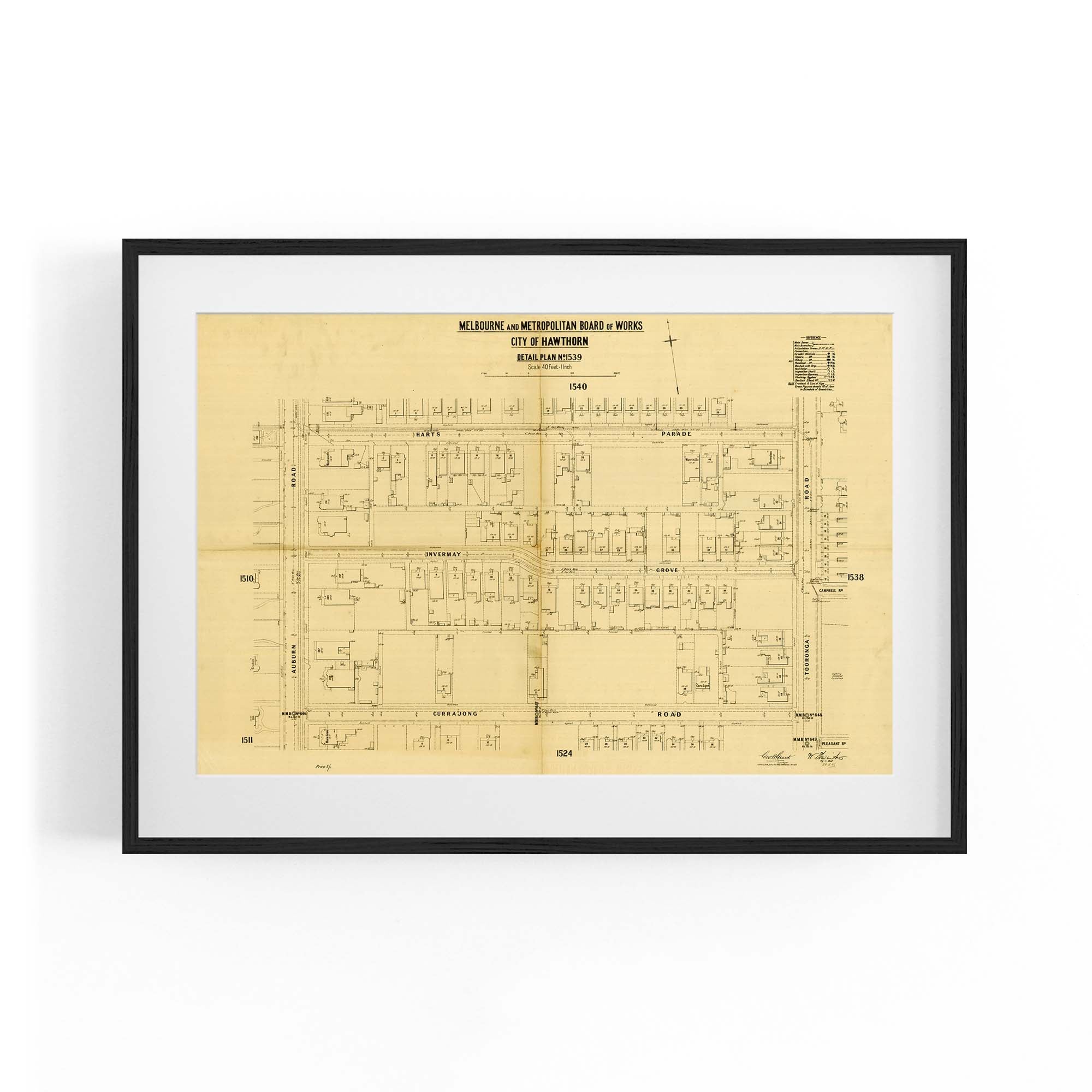 1904 Map of Hawthorne, Victoria (Invermay Grove & Surrounds) – Vintage Maps