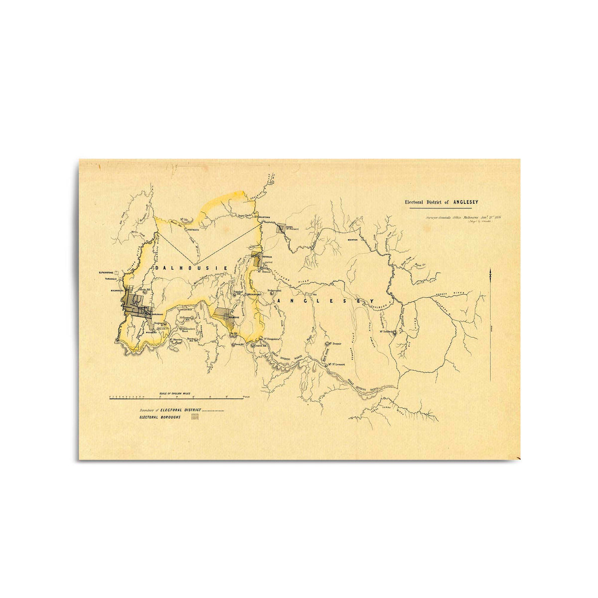 1856 Vintage Map of Kyneton, Victoria Australia – Vintage Maps