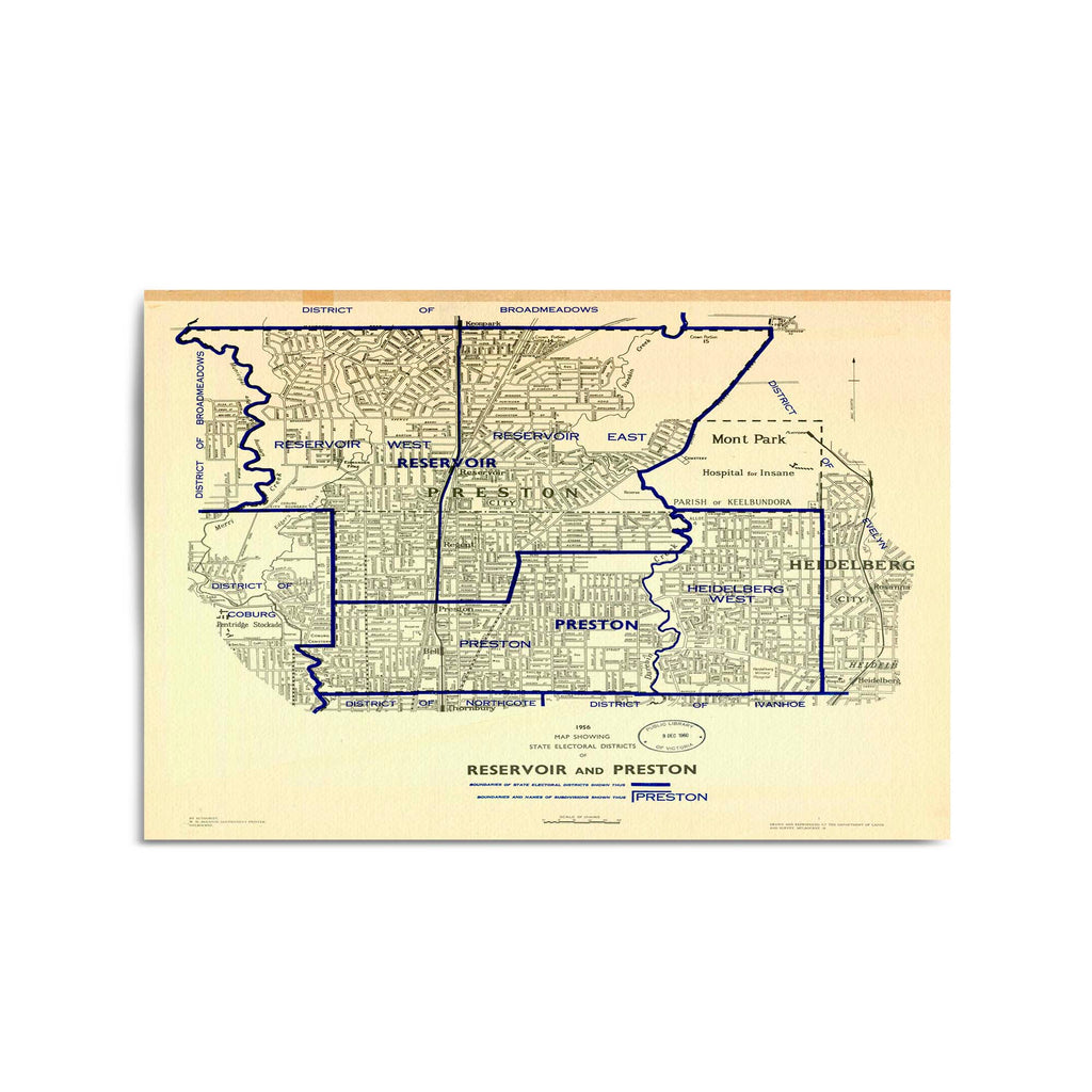 Heidelberg, Victoria Vintage Maps