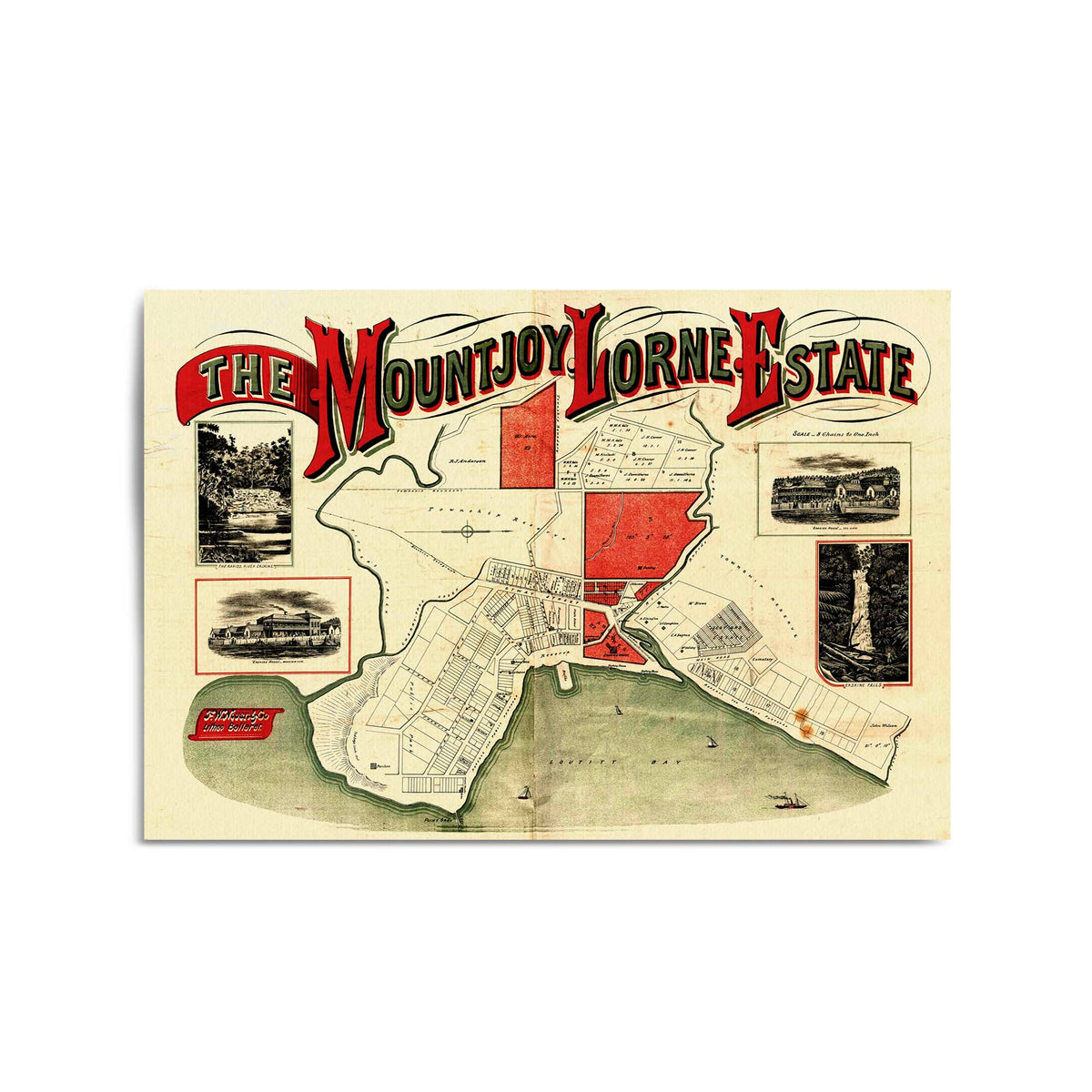 1880's Vintage Map of Lorne, Victoria Australia – Vintage Maps