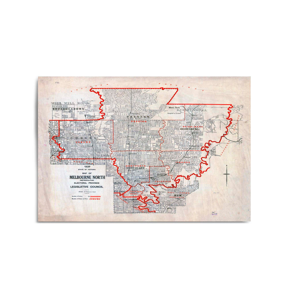 Heidelberg, Victoria Vintage Maps