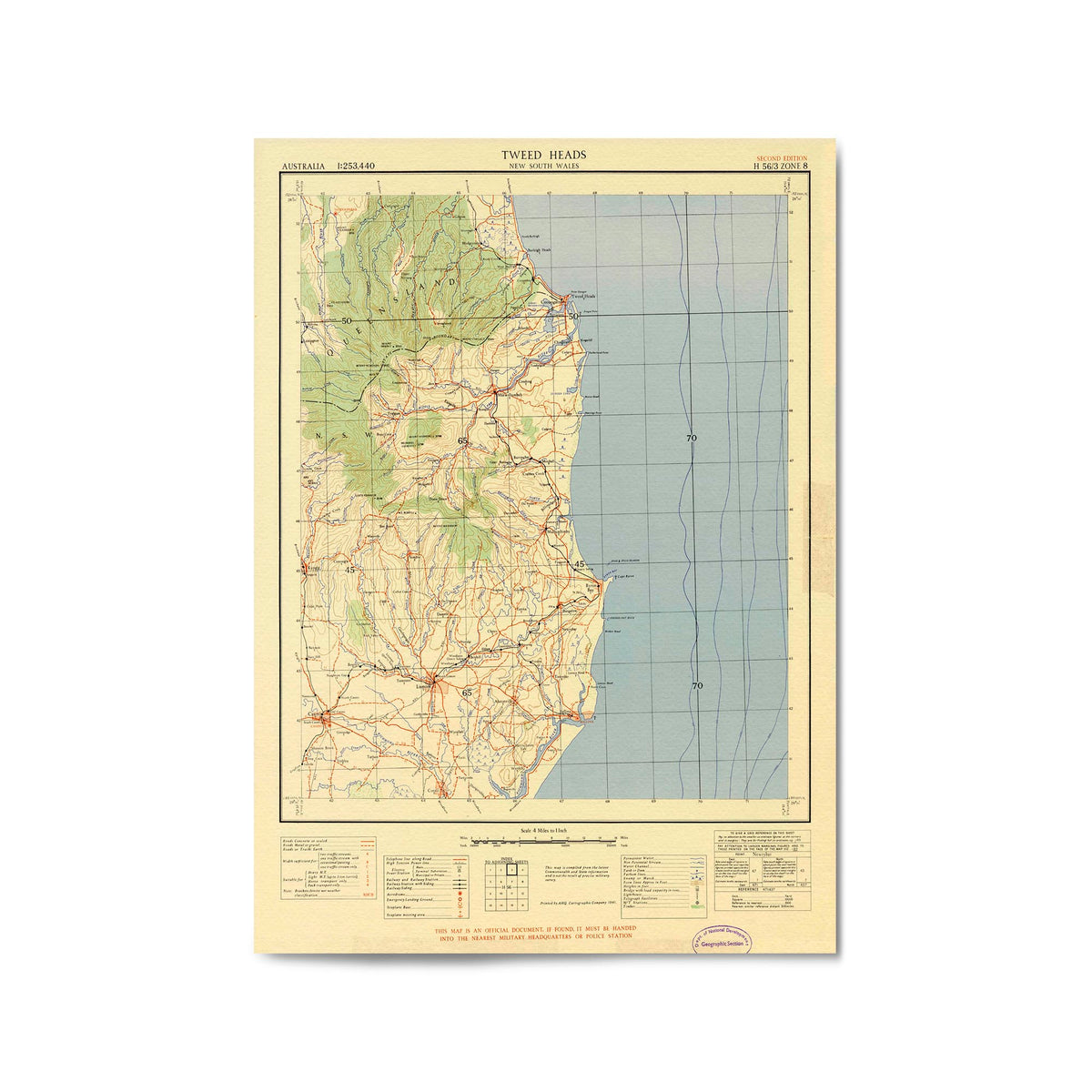 1941 Map of Tweed Heads, New South Wales – Vintage Maps