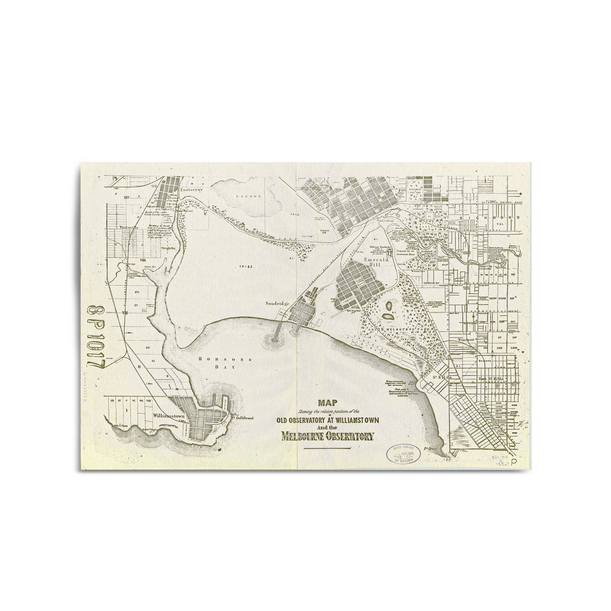 1850 Map of Melbourne and Suburbs – Vintage Maps