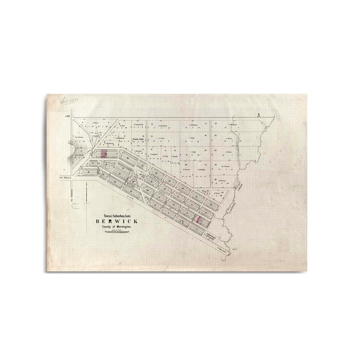 Berwick, Victoria Australia Vintage Map #3 (1878) – Vintage Maps