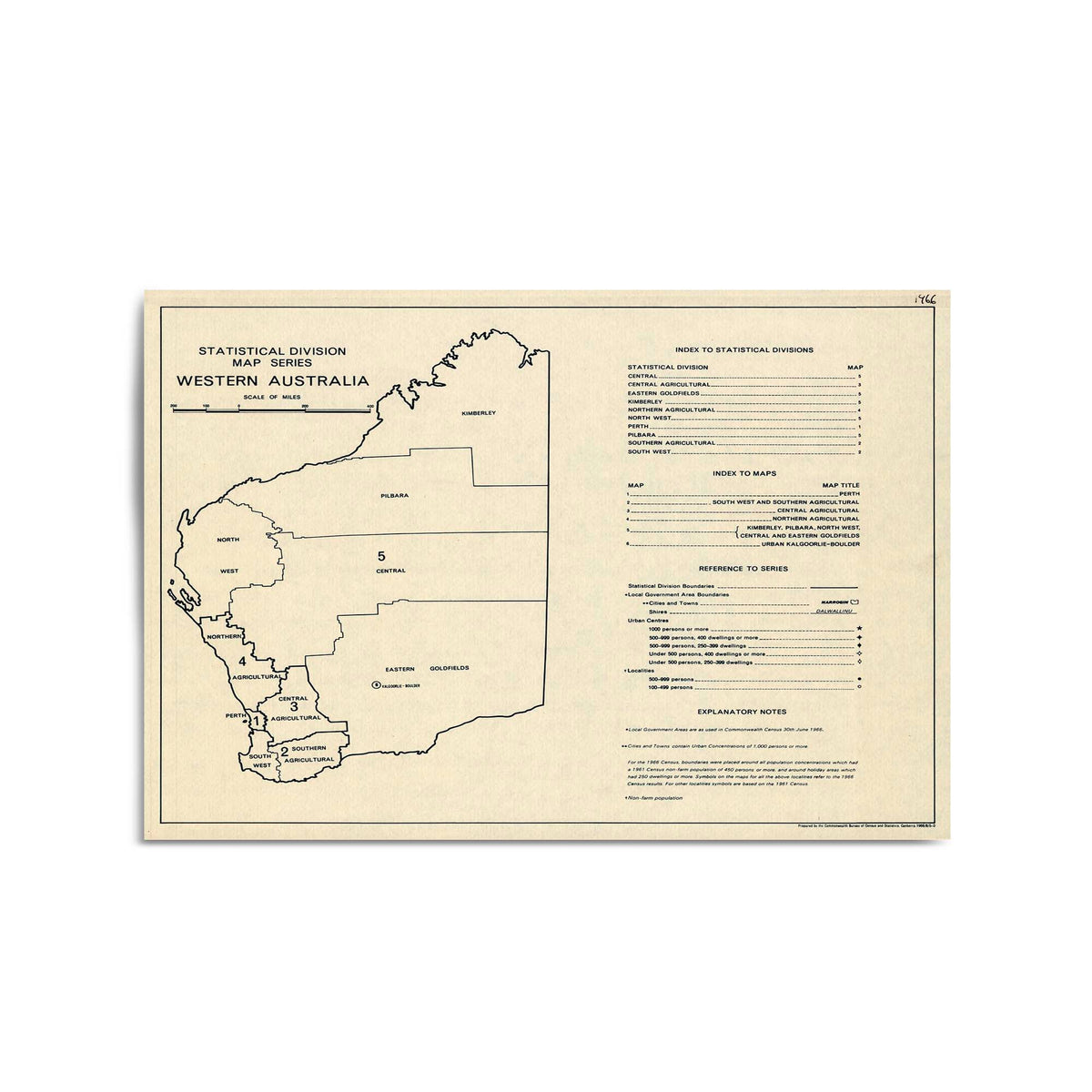 1966 State Map of Western Australia – Vintage Maps