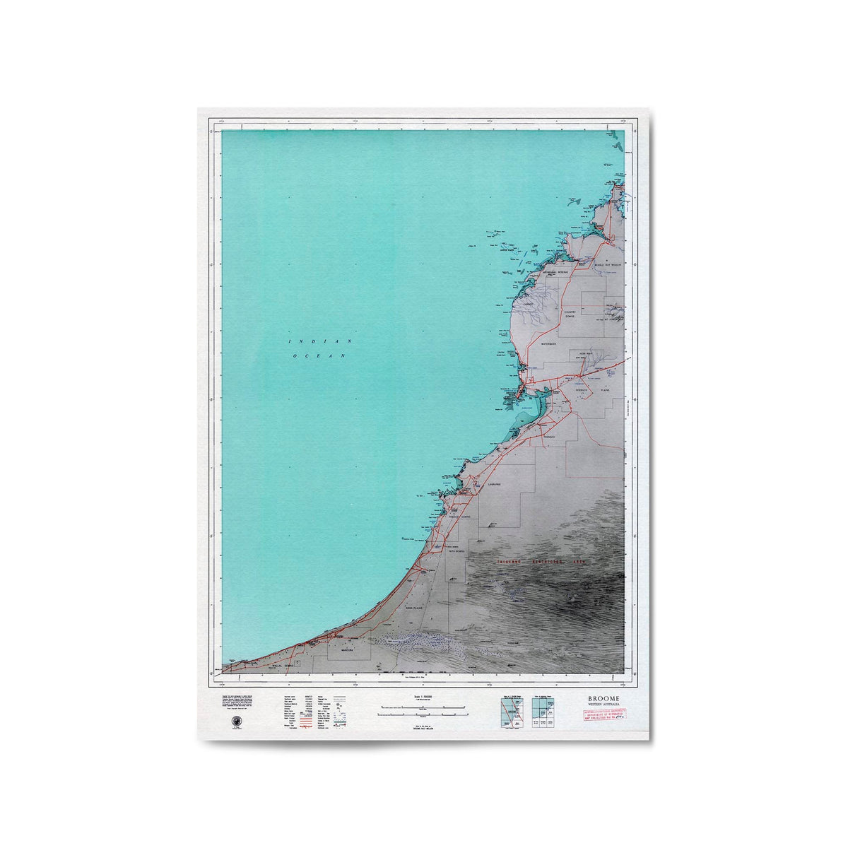 1967 Map of Broome & Surrounds, Western Australia – Vintage Maps