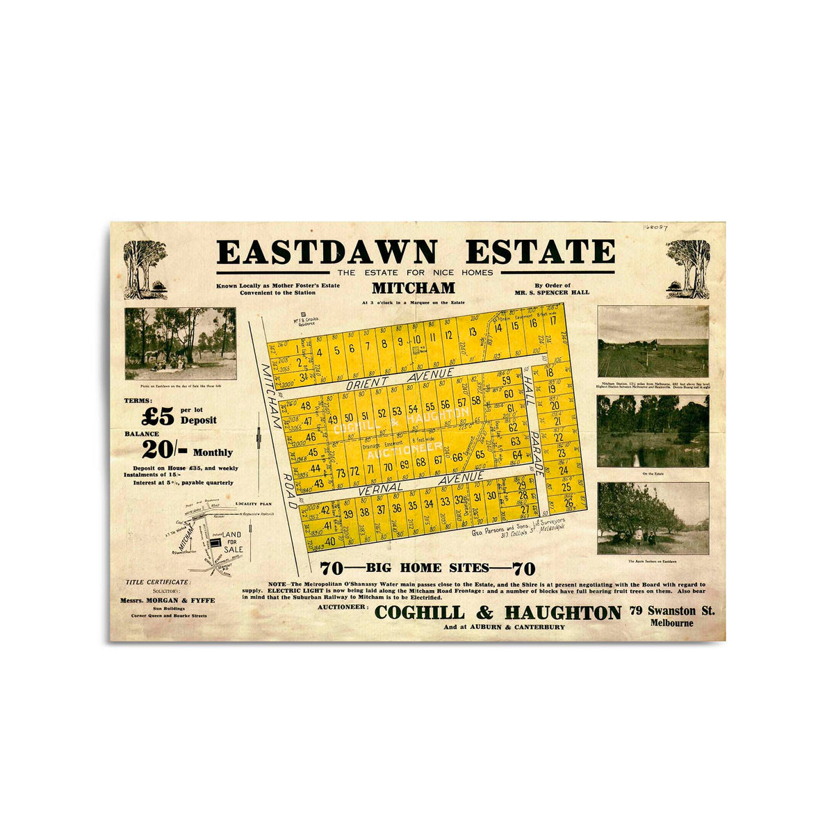 1880's Vintage Map of Mitcham, Victoria Australia – Vintage Maps