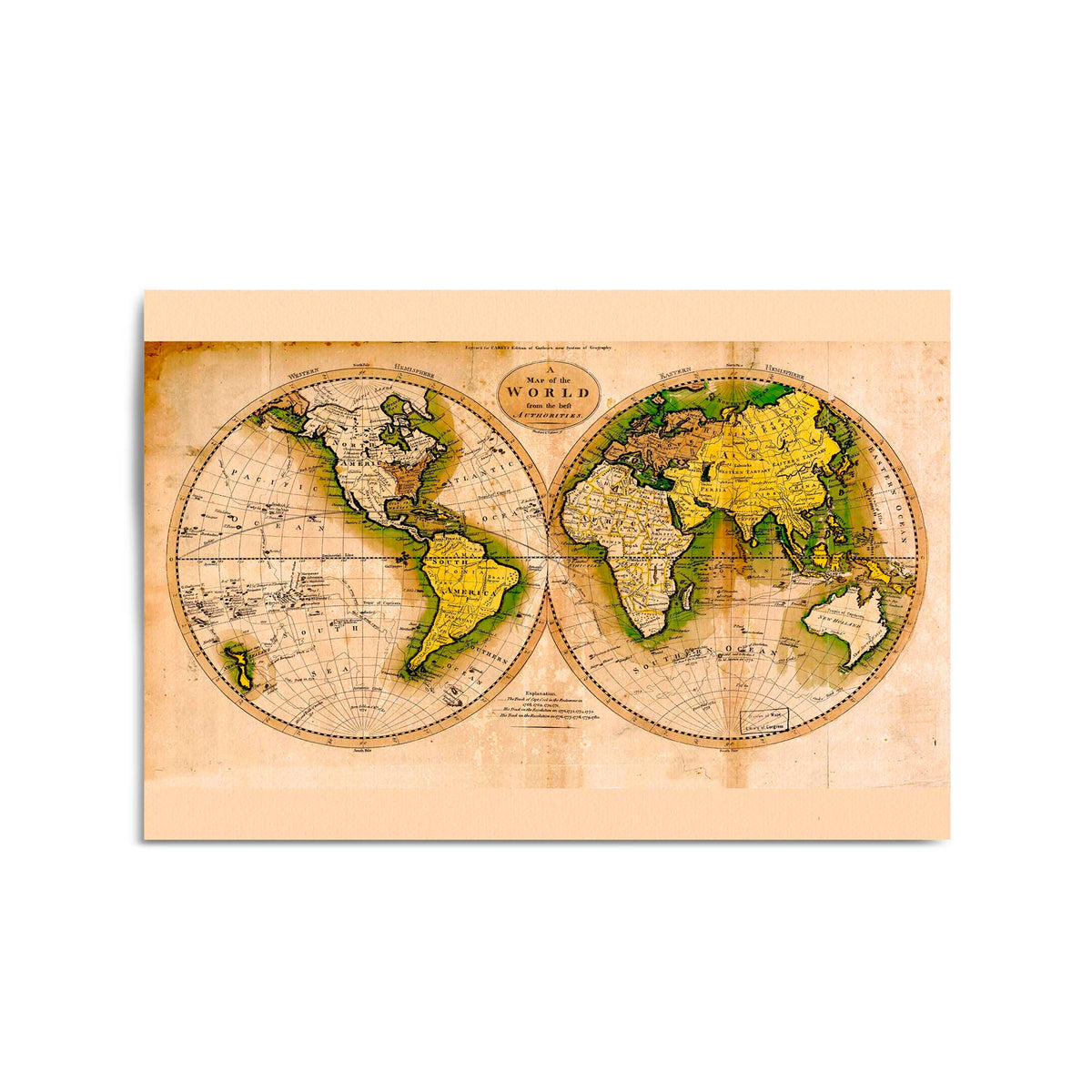 1795 Vintage Map of The World – Vintage Maps