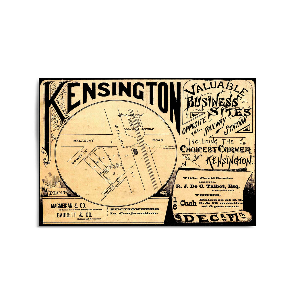 Kensington, Victoria Vintage Maps