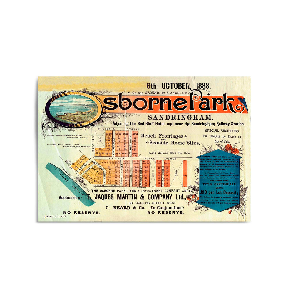 Sandringham, Victoria Vintage Maps