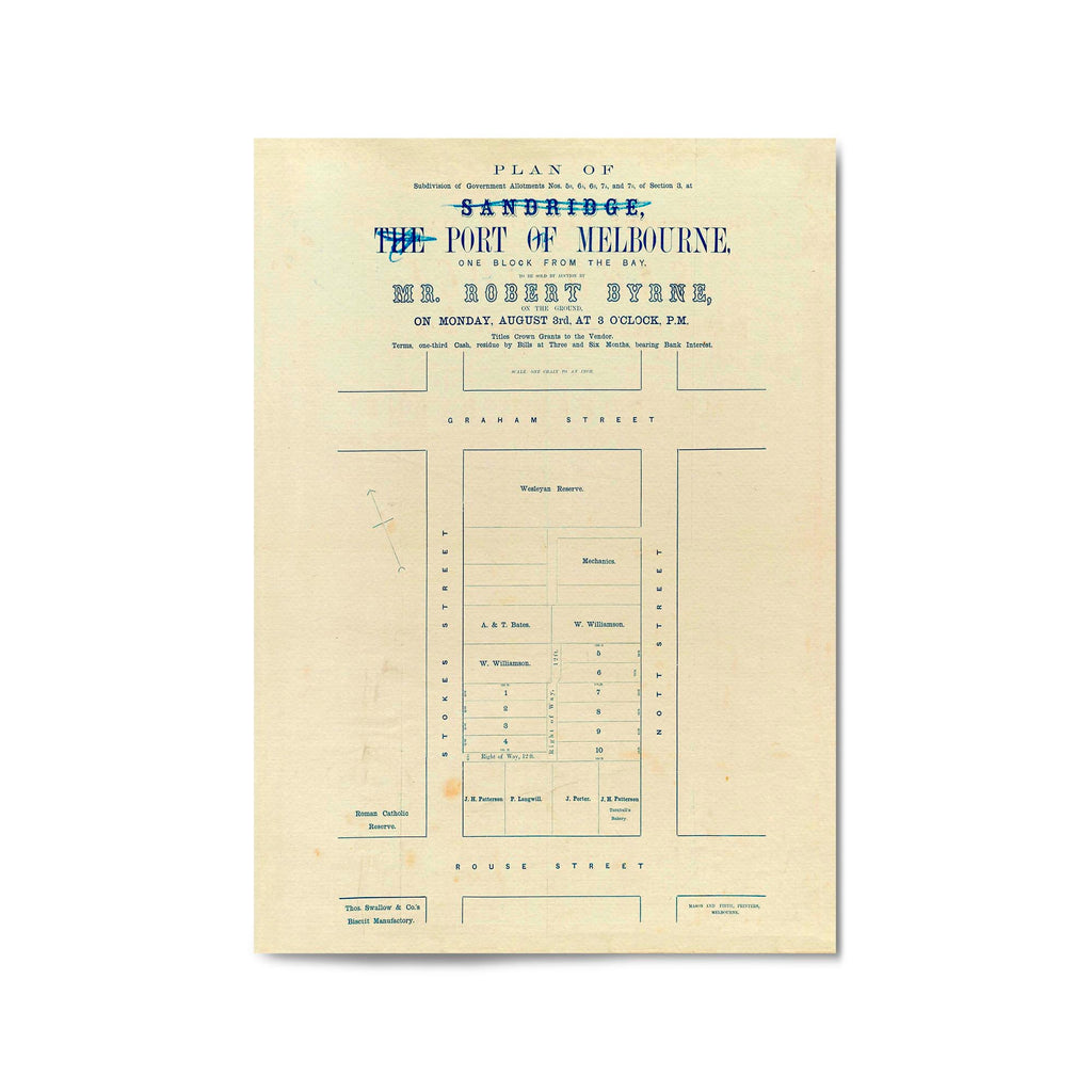 Port Melbourne, Victoria Vintage Maps