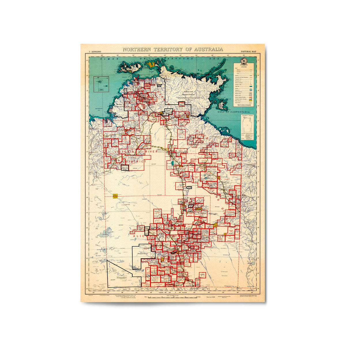 1955 Map of Northern Territory – Vintage Maps