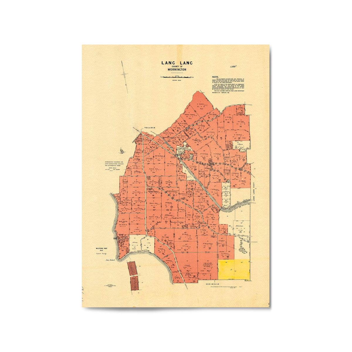 1946 Vintage Map of Lang Lang, Victoria Australia – Vintage Maps