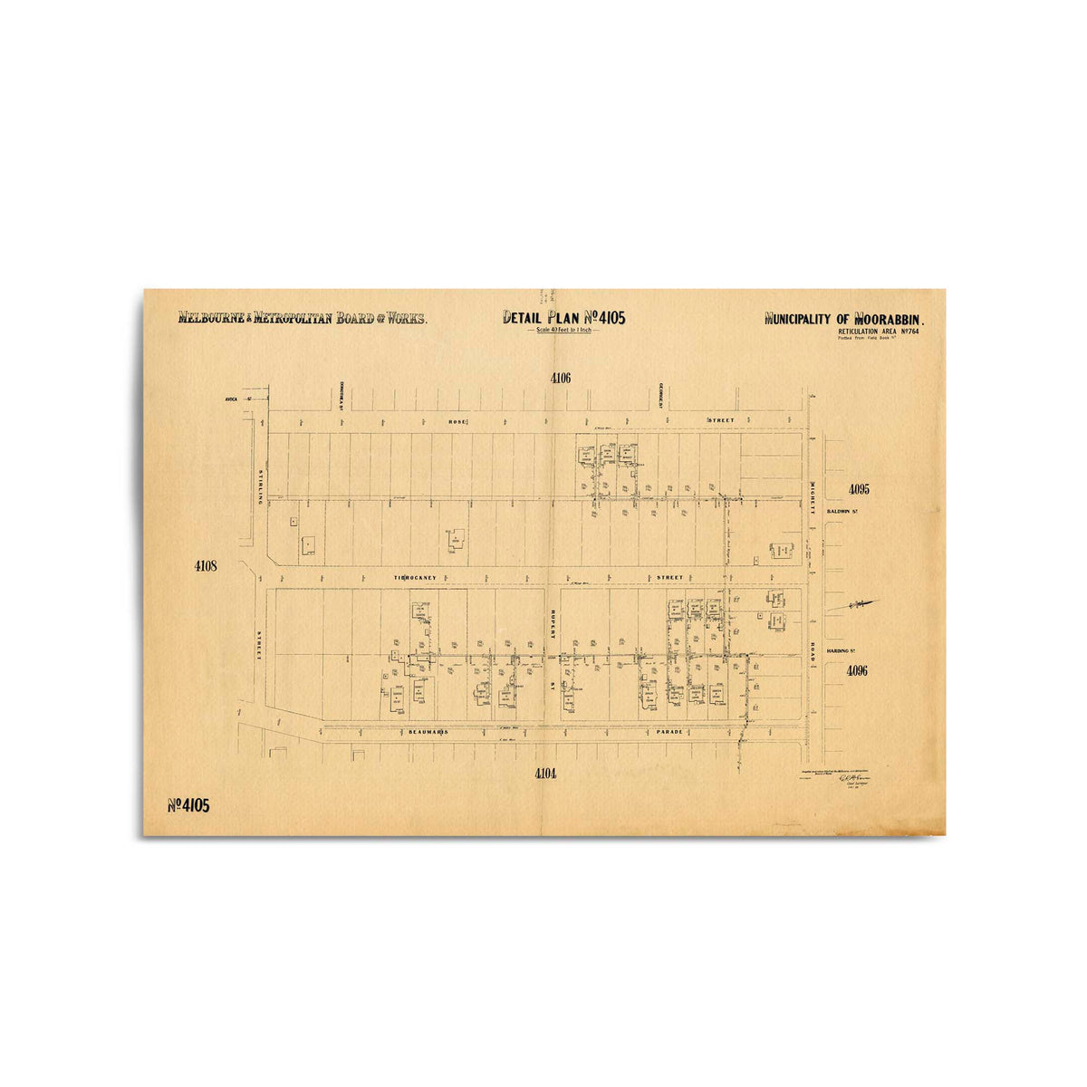 1938 Vintage Map of Highett, Victoria Australia – Vintage Maps