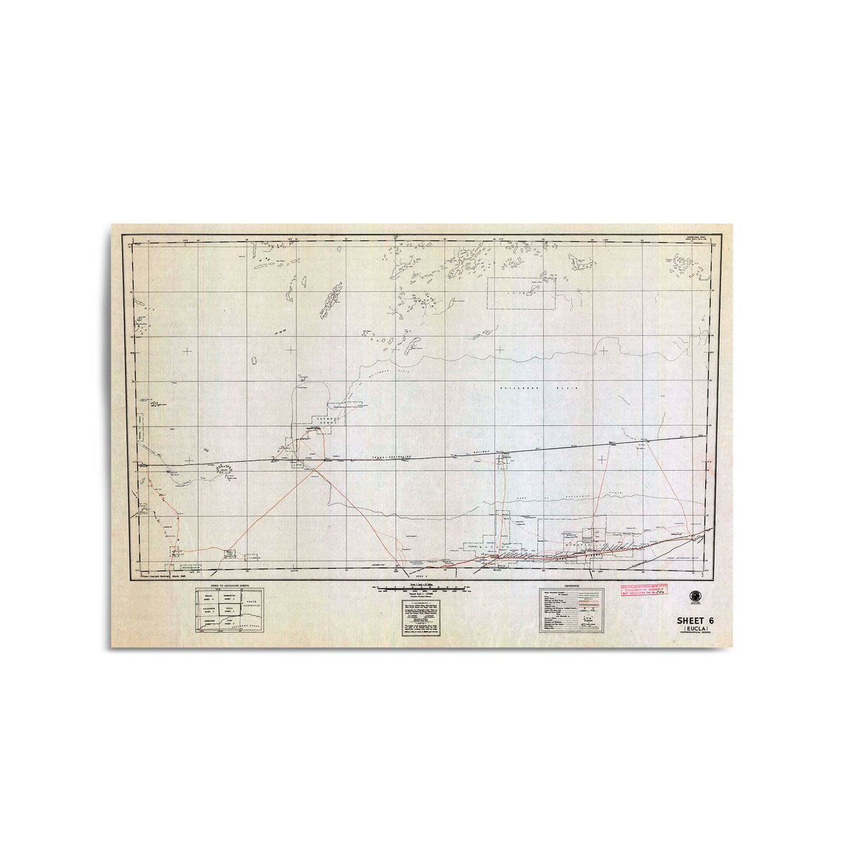 1948 Map of Eucla & Surrounds, Western Australia – Vintage Maps