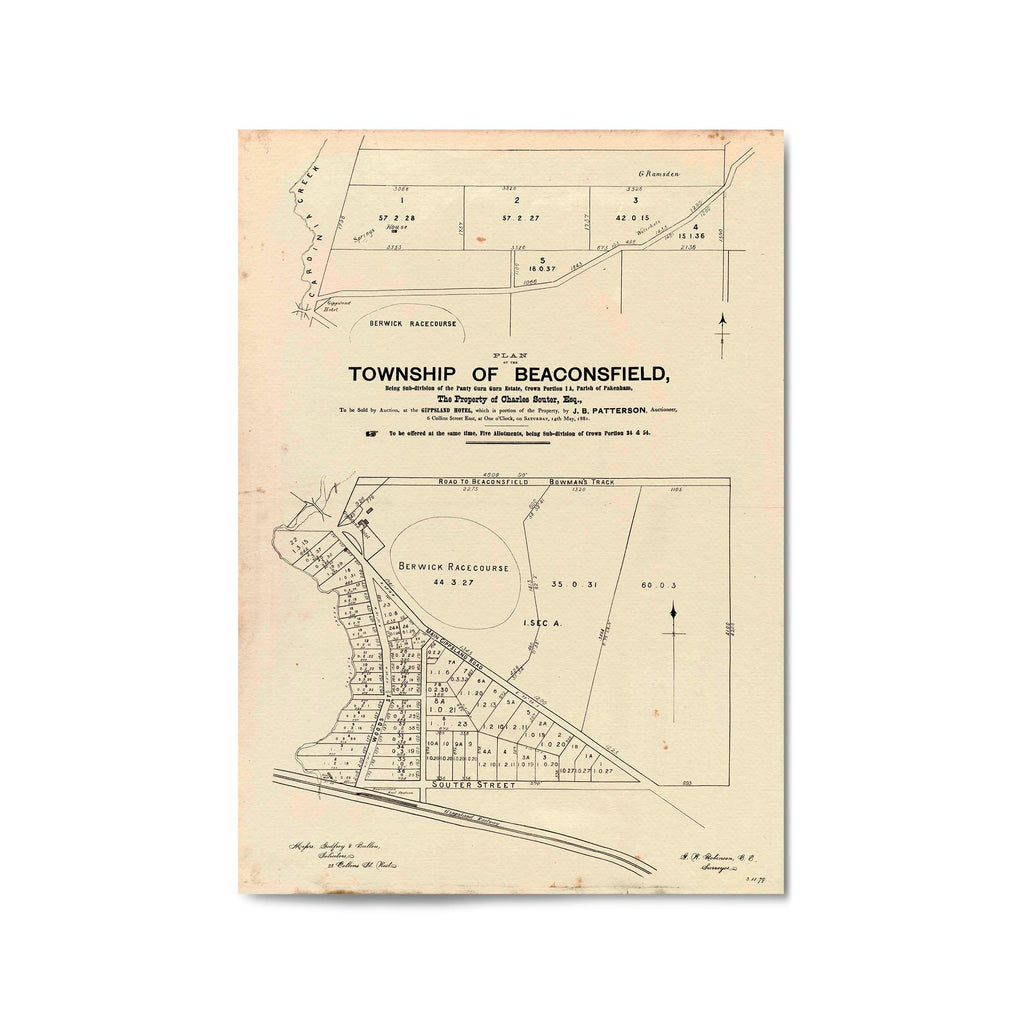 Beaconsfield, Victoria Vintage Maps