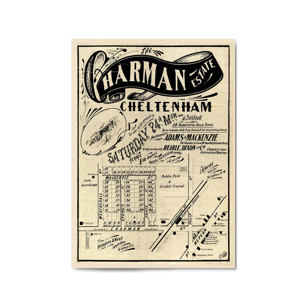 Cheltenham, Victoria Vintage Maps