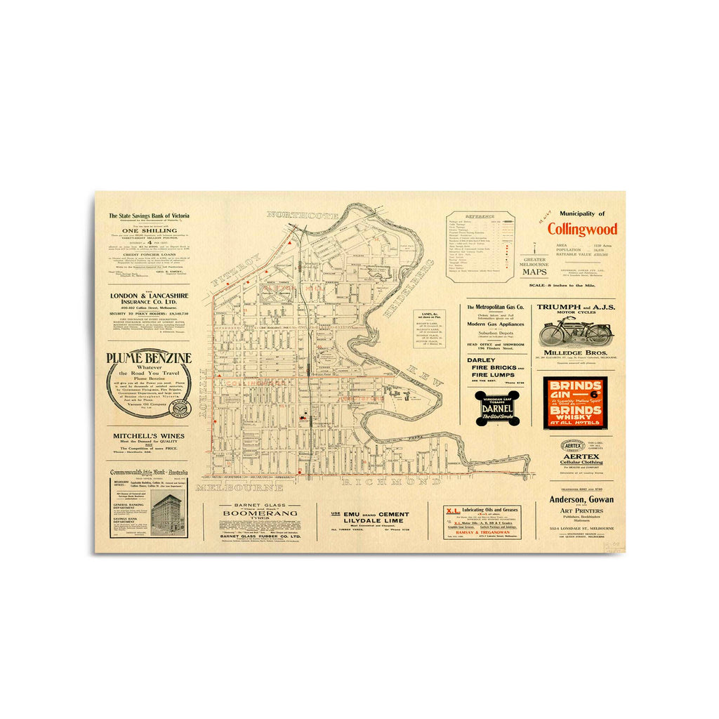 Collingwood, Victoria Vintage Maps