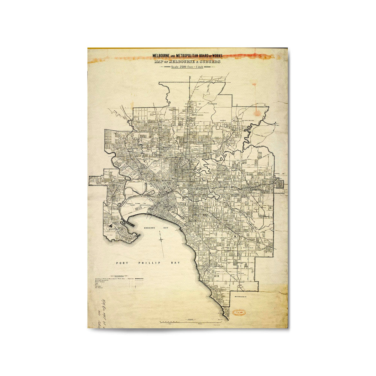 1909 Map of Melbourne and Suburbs – Vintage Maps