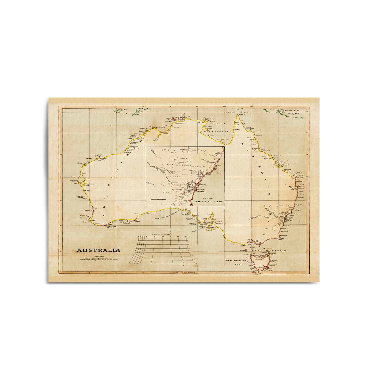1830 Map of Australia – Vintage Maps