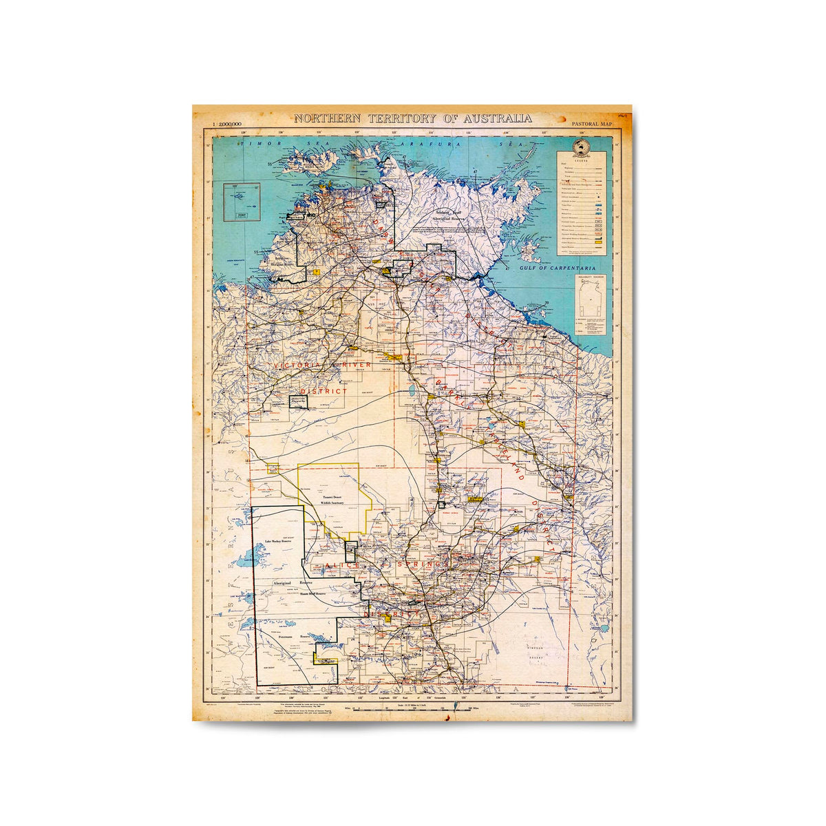 1965 Map of the Northern Territory – Vintage Maps