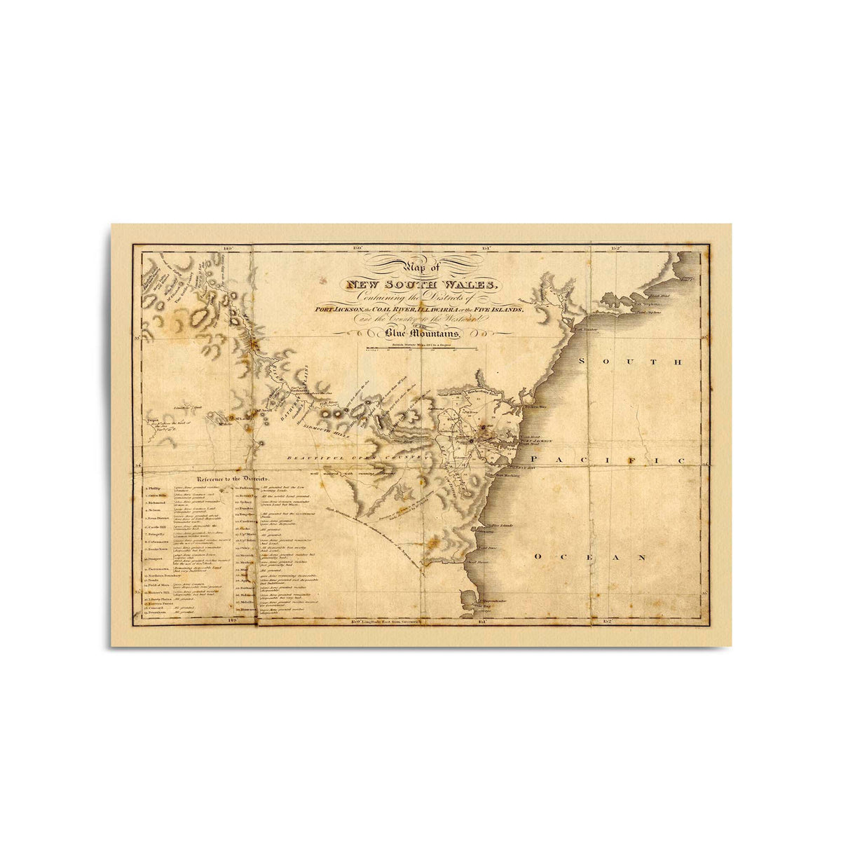 1820 Map of New South Wales – Vintage Maps