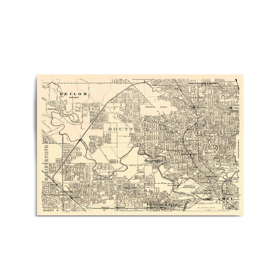 Footscray, Victoria Vintage Maps