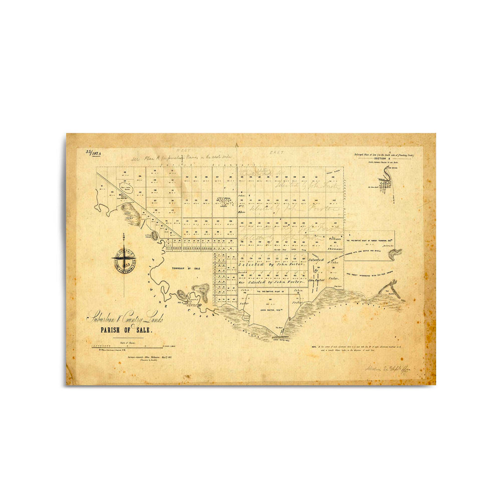 Sale, Victoria Vintage Maps