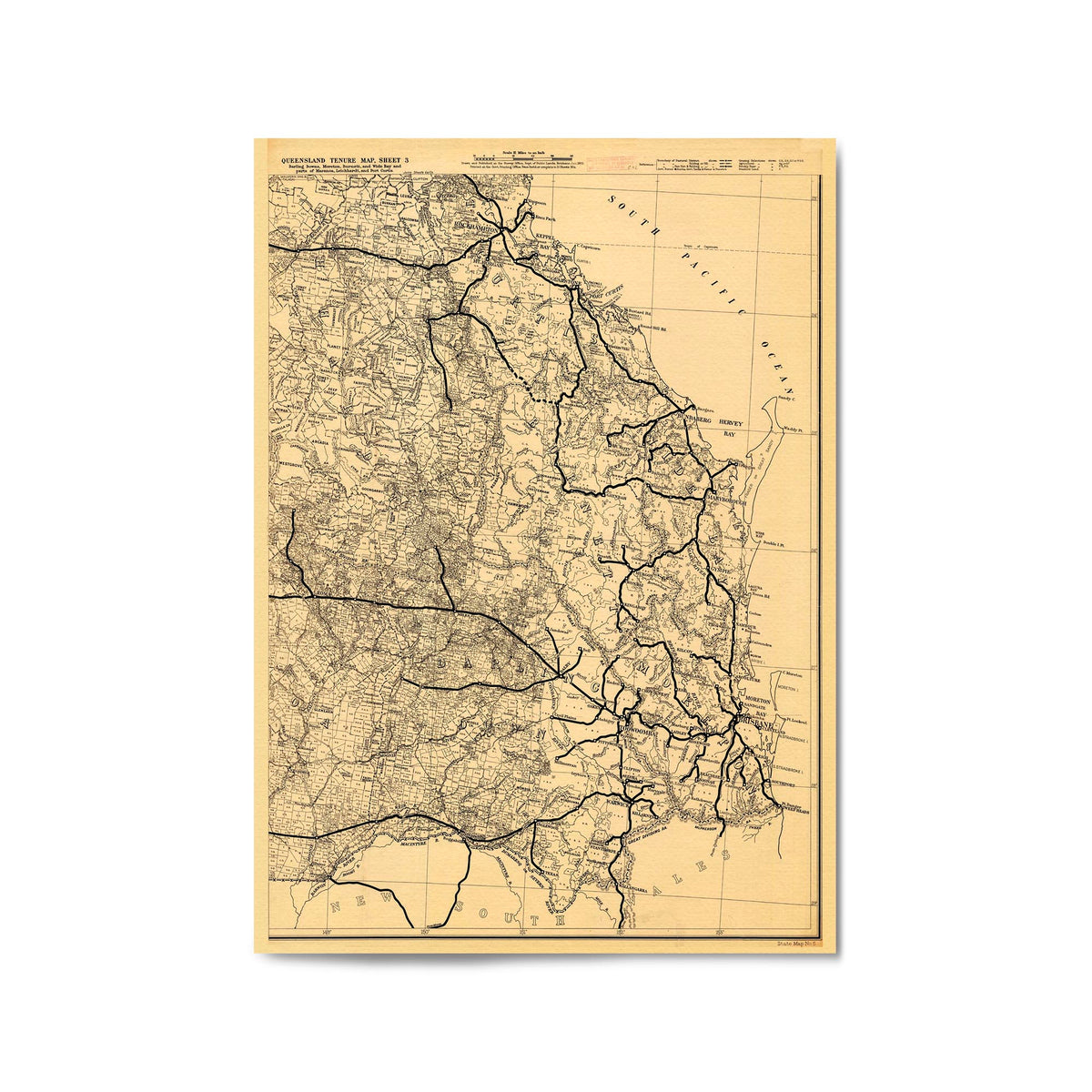 1955 Map of Brisbane & Surrounds, Queensland – Vintage Maps