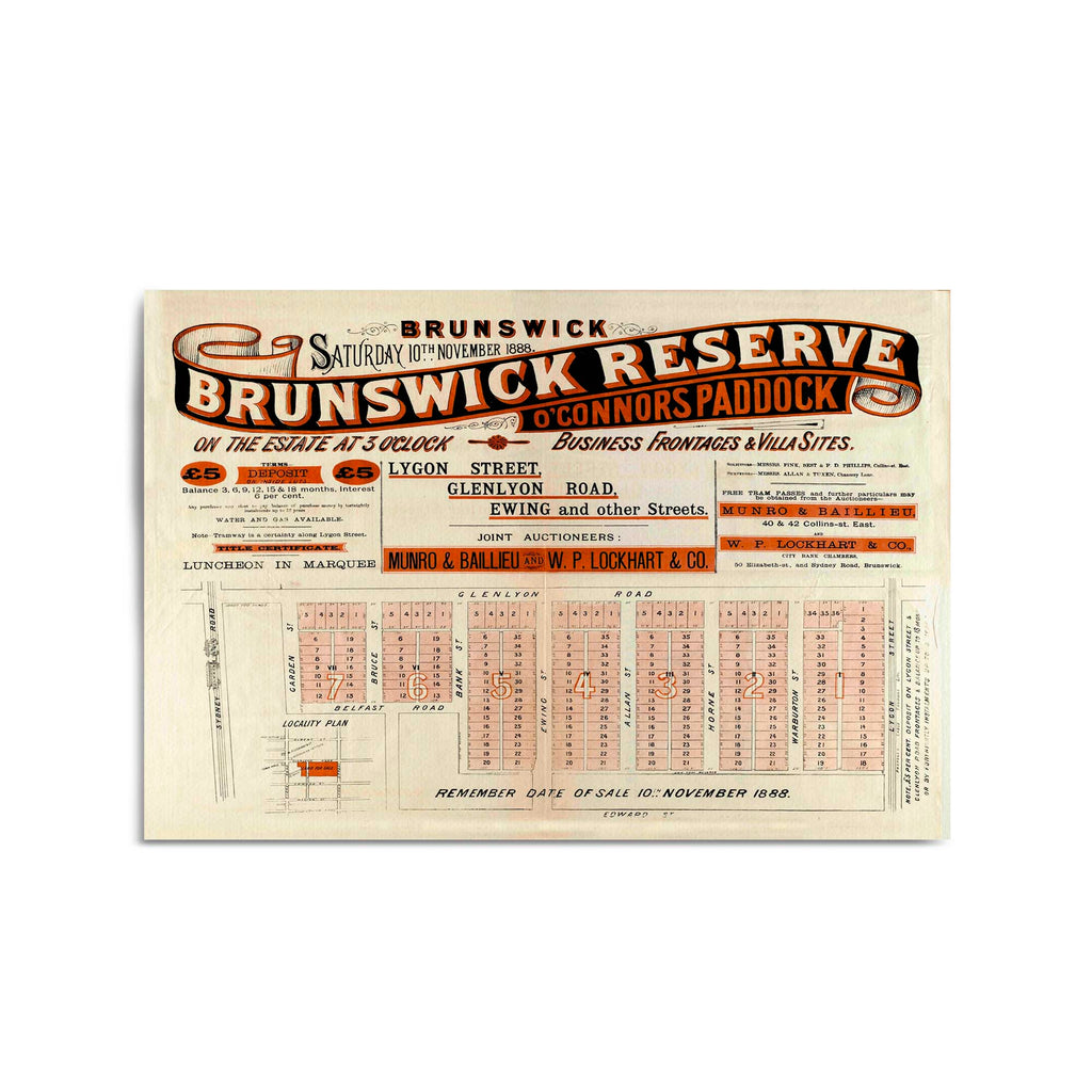 Brunswick, Victoria Vintage Maps