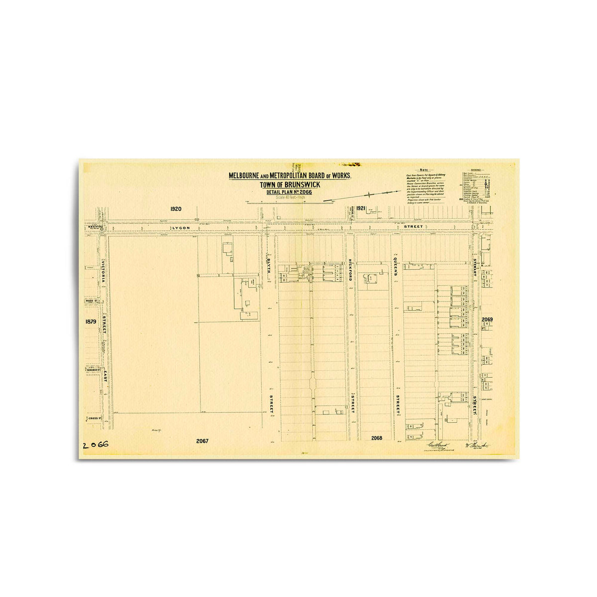 1907 Vintage Map of Brunswick, Victoria Australia – Vintage Maps