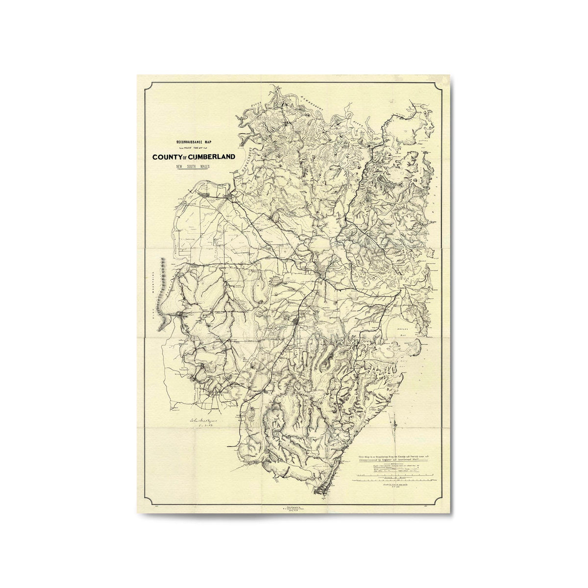 1906 Map of the County of Cumberland, New South Wales – Vintage Maps
