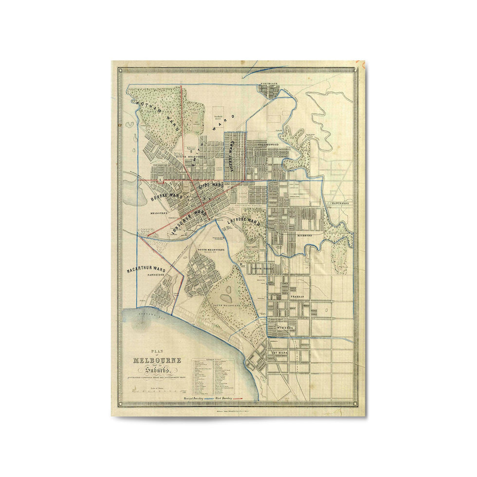 Windsor, Victoria Vintage Maps