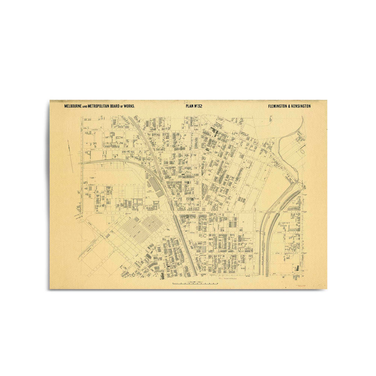 1895 Vintage Map of Kensington, Victoria Australia – Vintage Maps