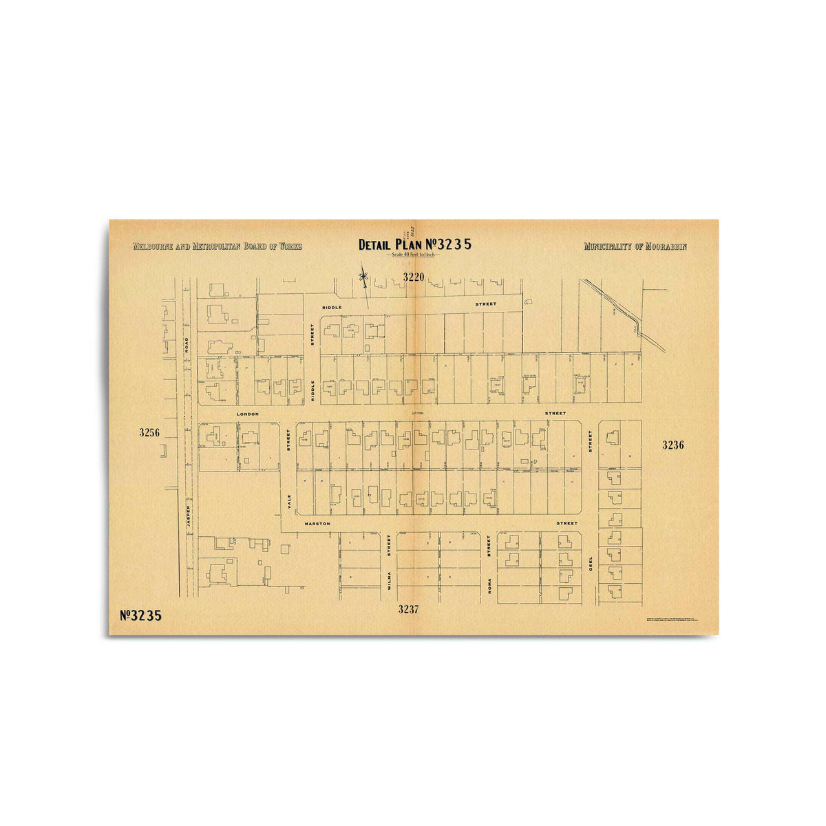 1940's Vintage Map of Bentleigh, Victoria Australia – Vintage Maps