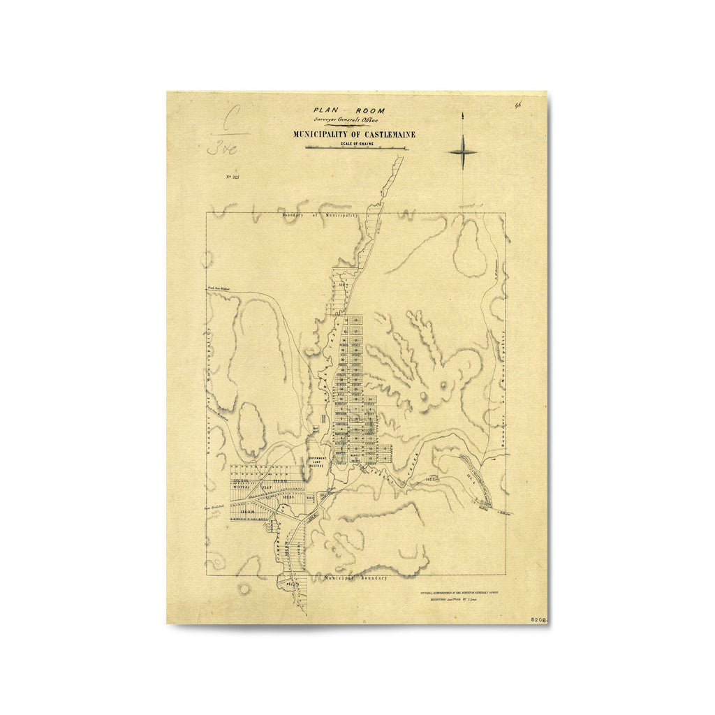 Castlemaine, Victoria Vintage Maps