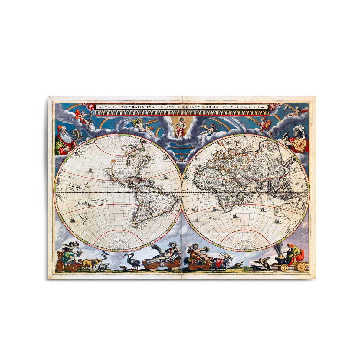 1664 Vintage Map of The World – Vintage Maps