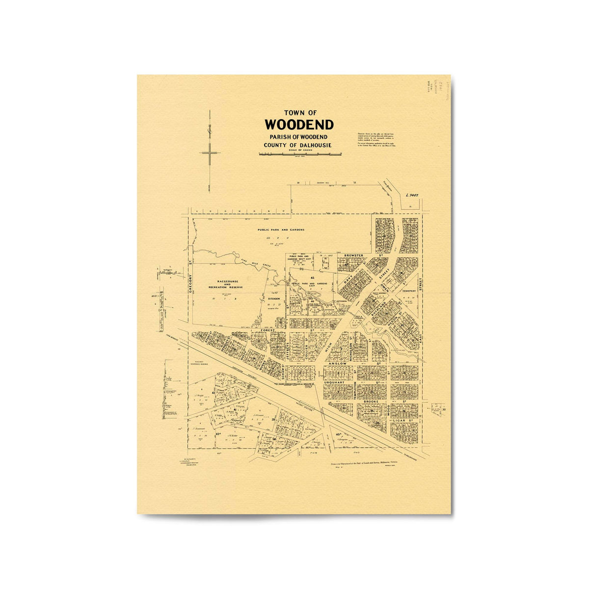 1952 Vintage Map of Woodend, Victoria Australia – Vintage Maps