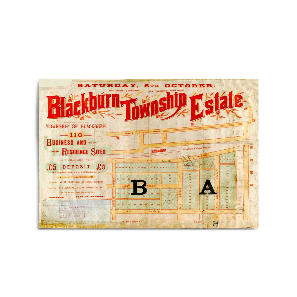 Blackburn, Victoria Vintage Maps