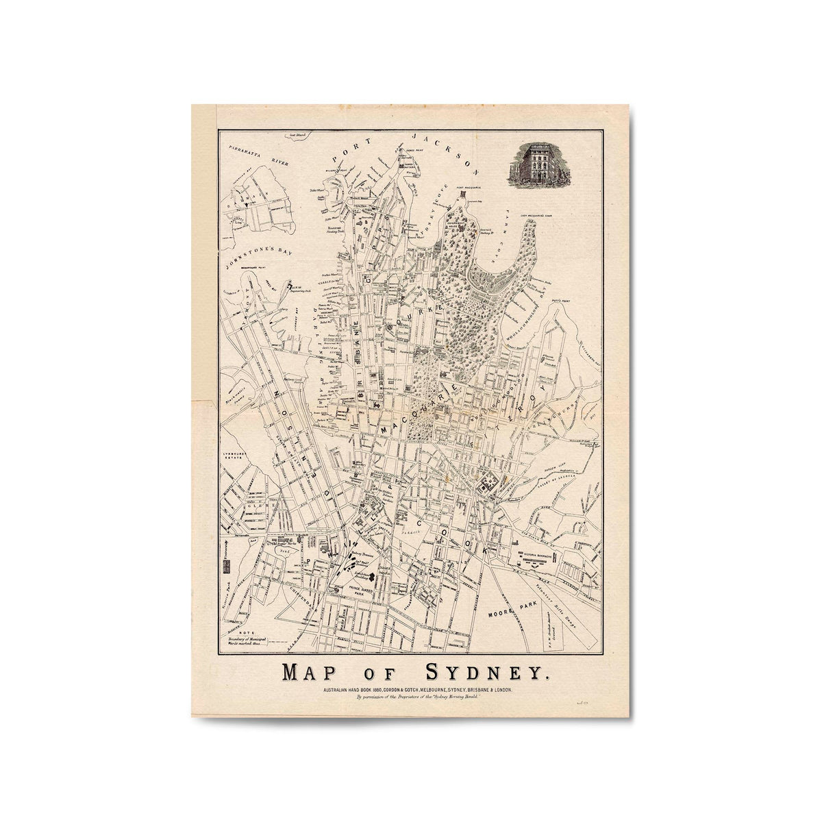 1880 Map of Sydney, New South Wales – Vintage Maps