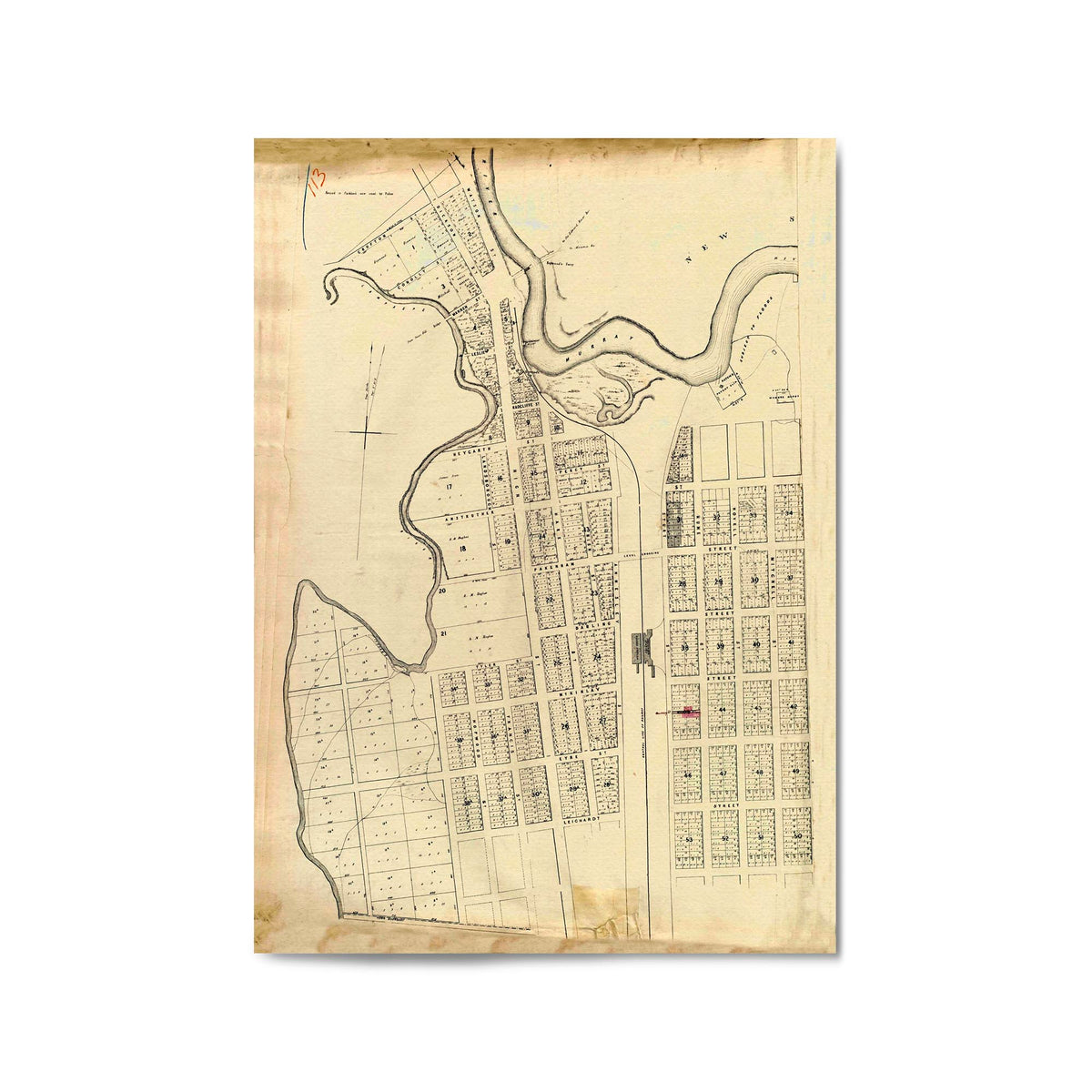 1800's Vintage Map of Echuca, Victoria Australia – Vintage Maps