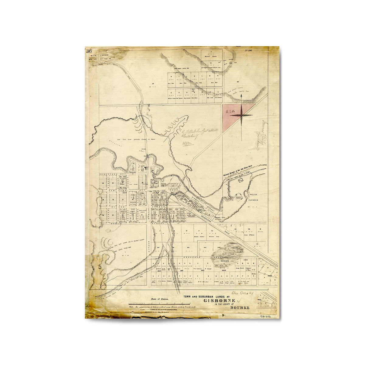 1856 Vintage Map of Gisborne, Victoria Australia – Vintage Maps