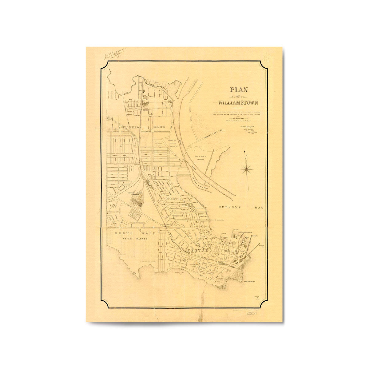 1894 Vintage Map of Williamstown, Victoria Australia – Vintage Maps