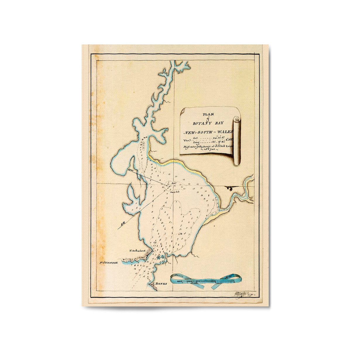 1788 Plan of Botany Bay, New South Wales – Vintage Maps