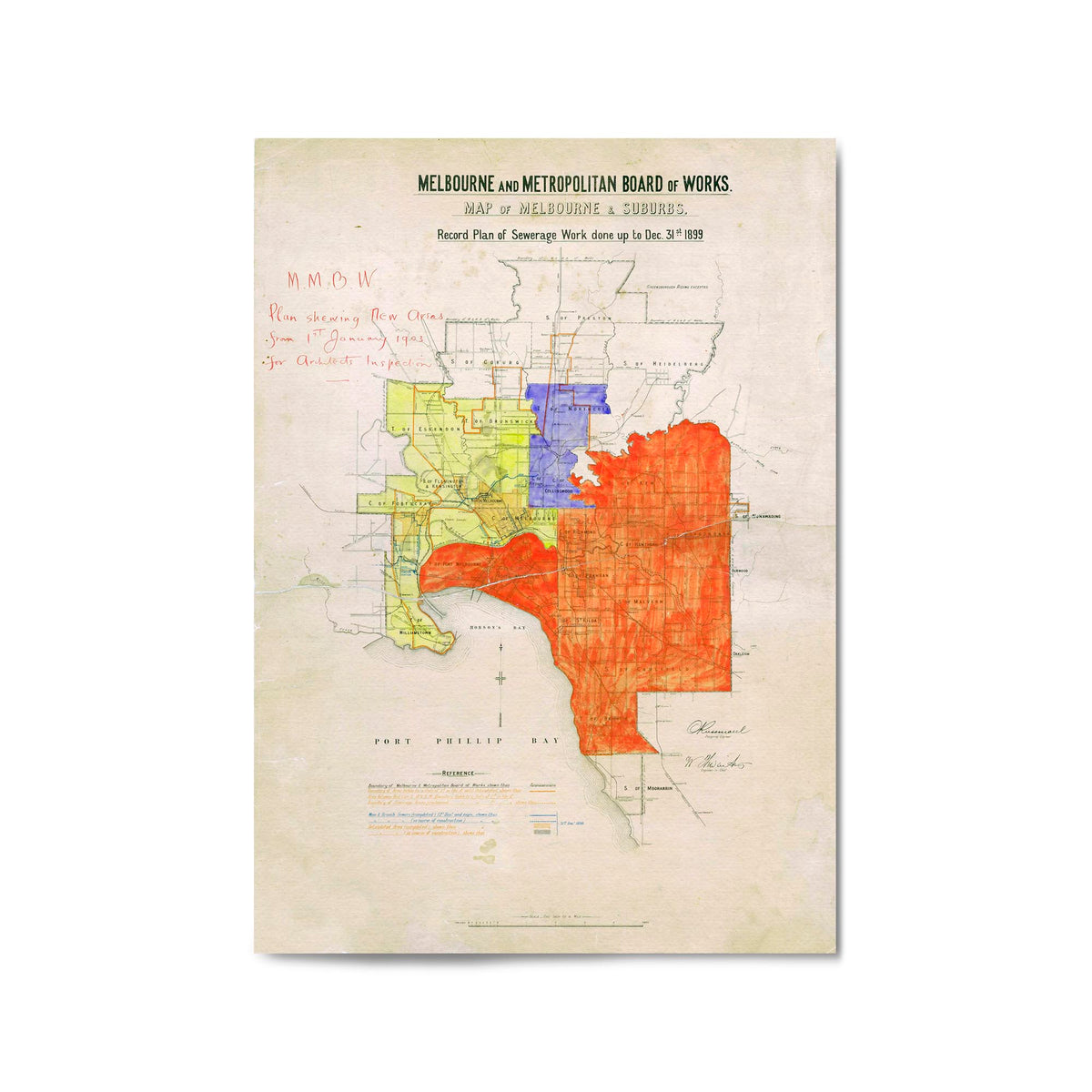 1900 Map of Melbourne & Suburbs – Vintage Maps