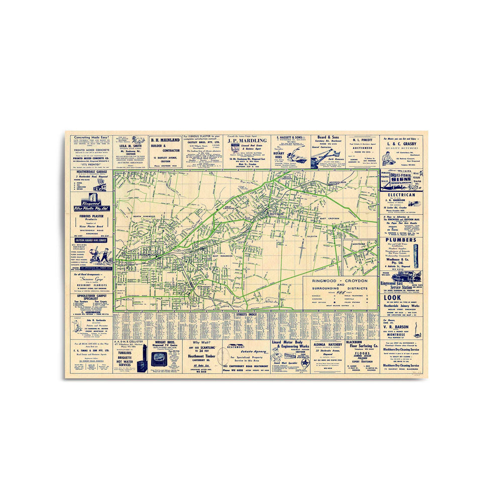 Vintage Maps | Old Australian Maps, Posters & Prints