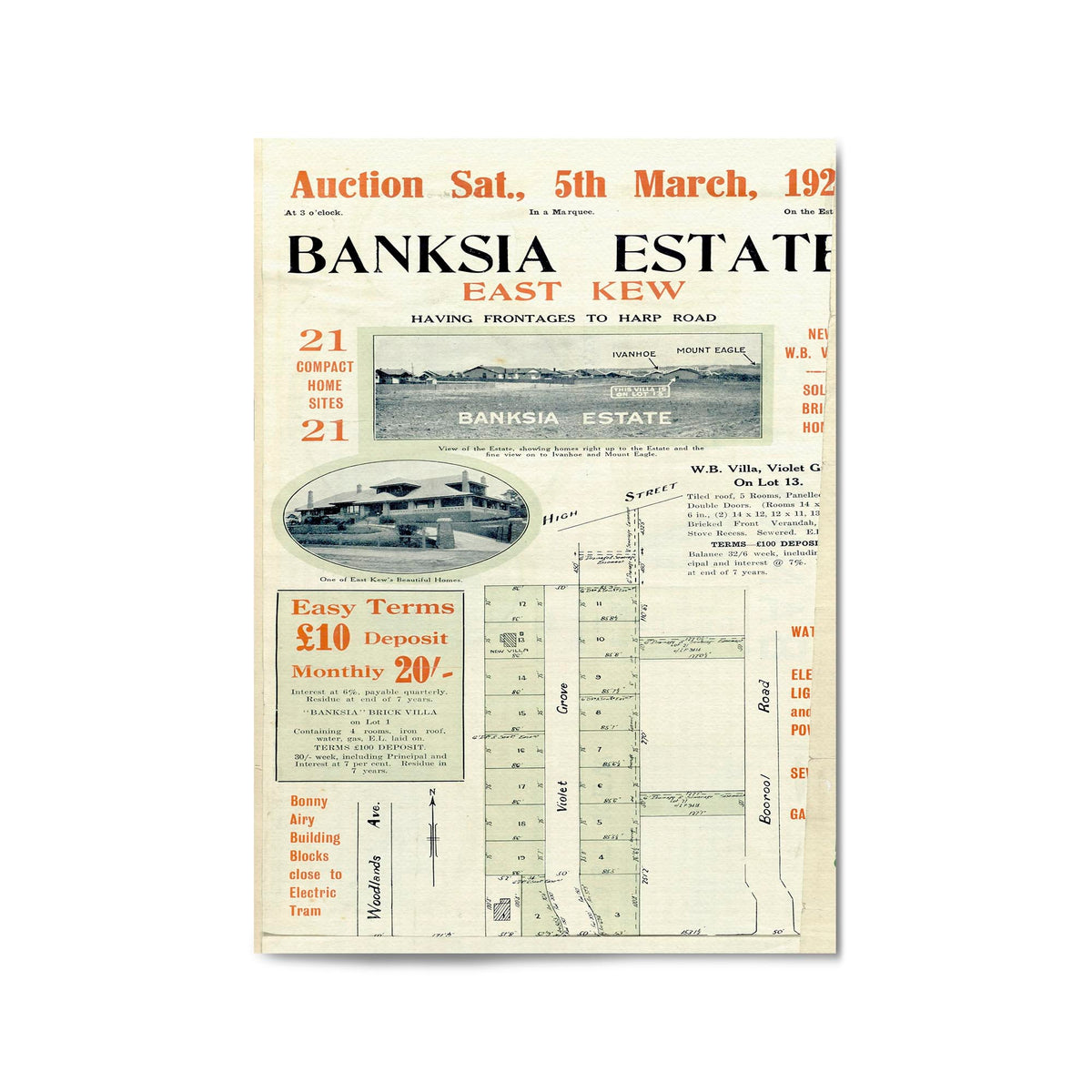 Kew, Victoria Australia Vintage Map #145 (1927) – Vintage Maps