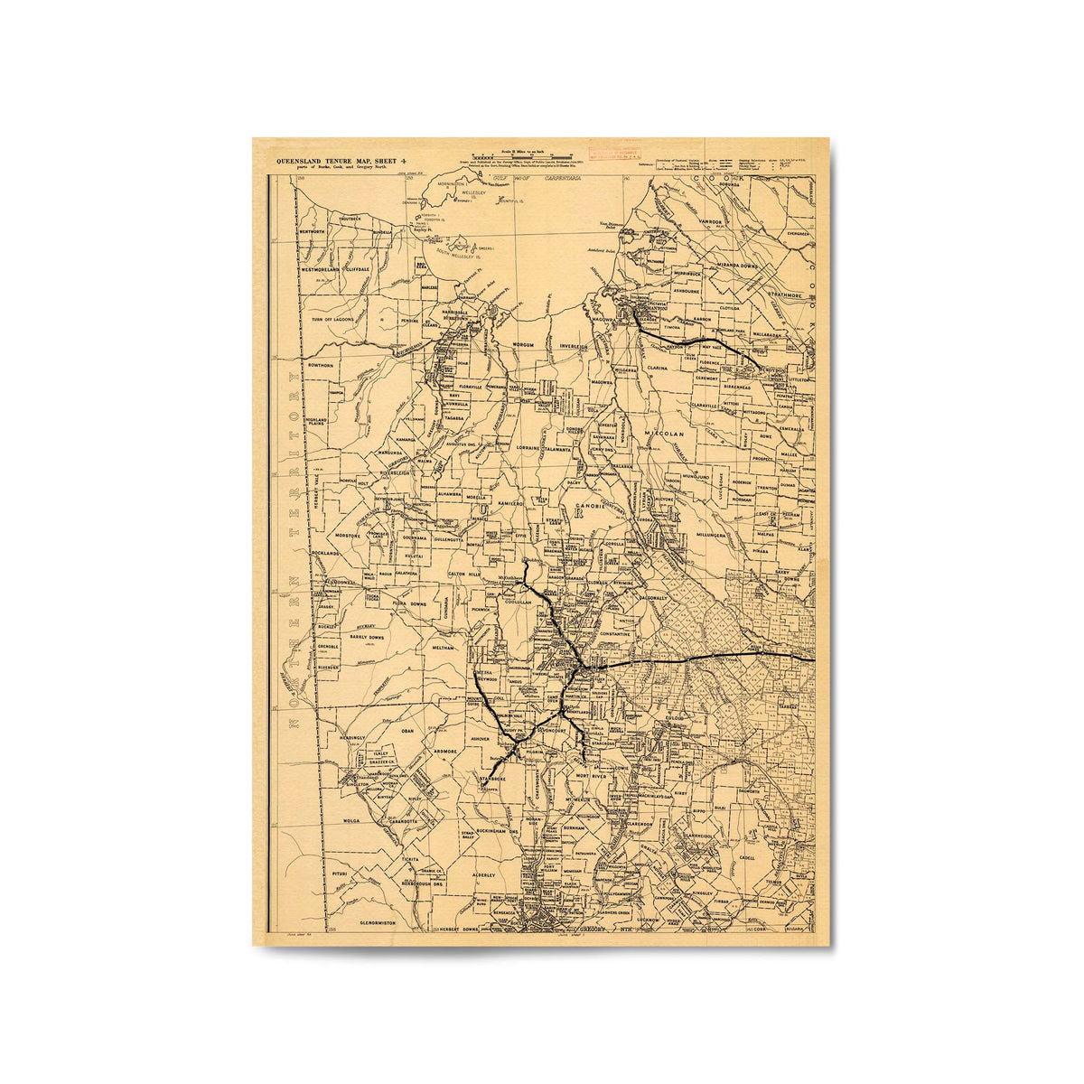 1954 Map of Mount Isa & Surrounds, Queensland – Vintage Maps