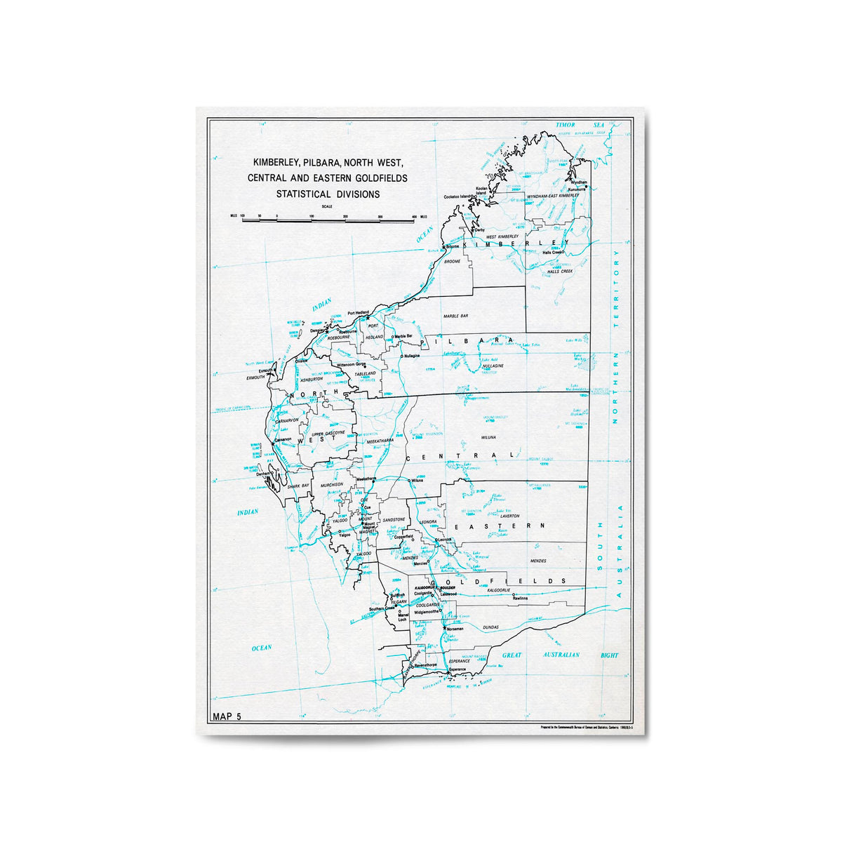 1966 State Map of Western Australia – Vintage Maps